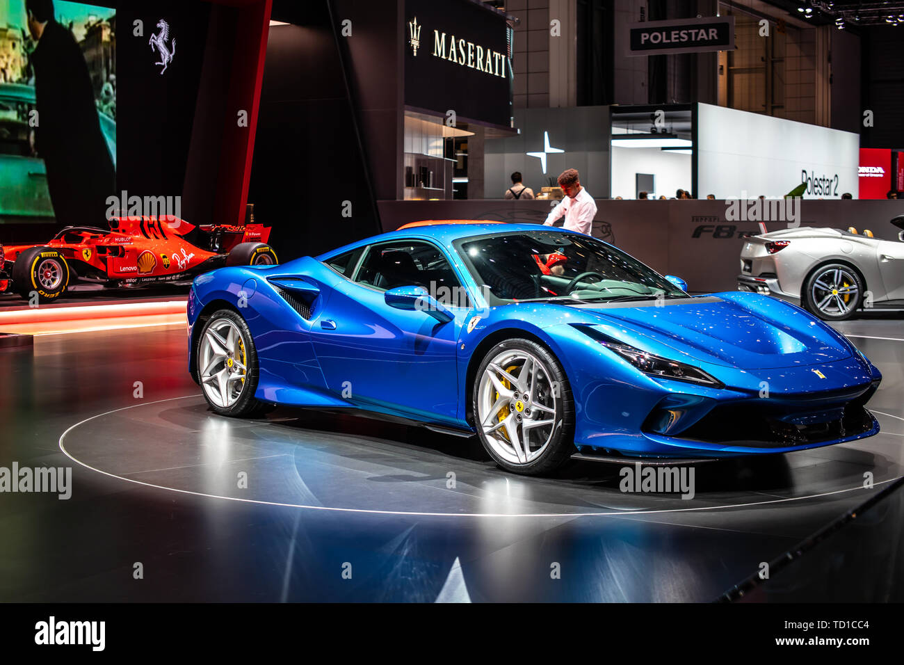 Geneva, Switzerland, March 06, 2019: Ferrari F8 Tributo at Geneva ...