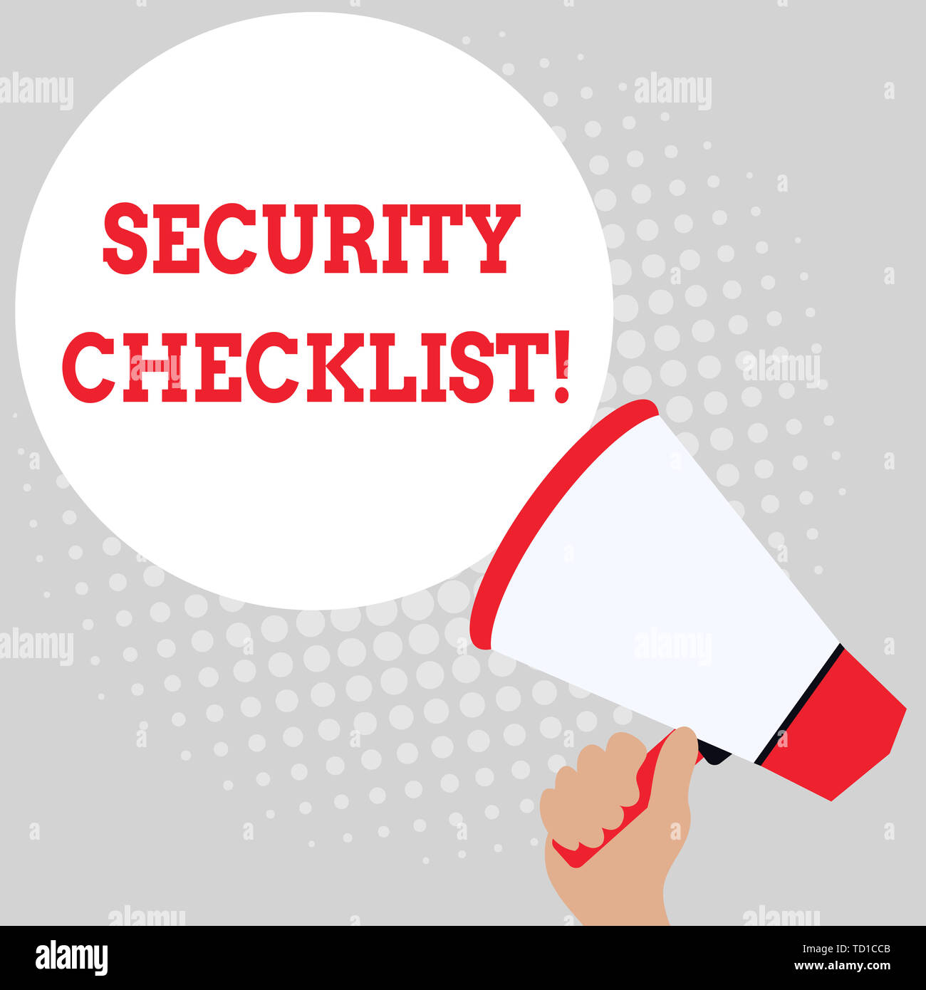 Writing note showing Security Checklist. Business concept for ...