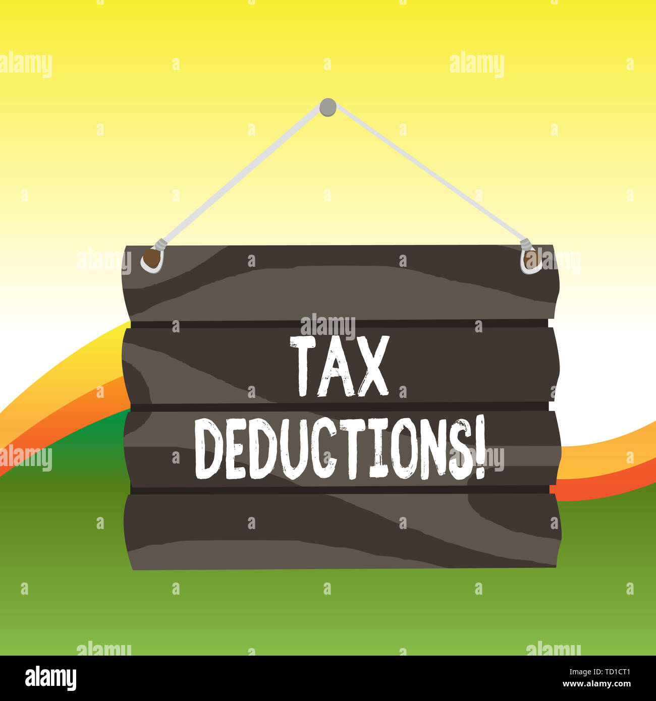 Text sign showing Tax Deductions. Business photo text reduction income ...