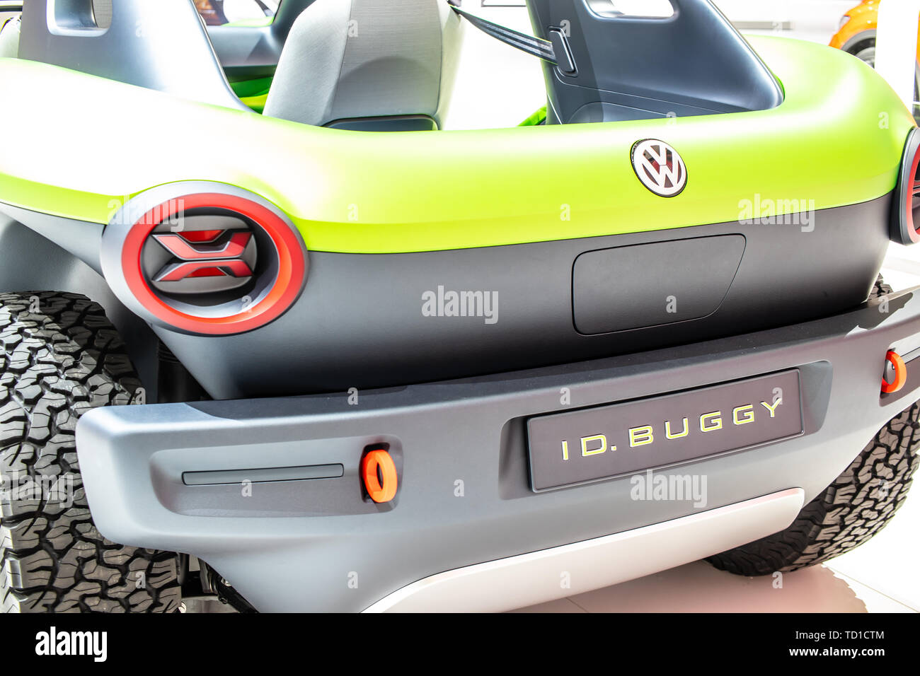 Geneva, Switzerland, March 07, 2019: Volkswagen VW ID Buggy Concept ...