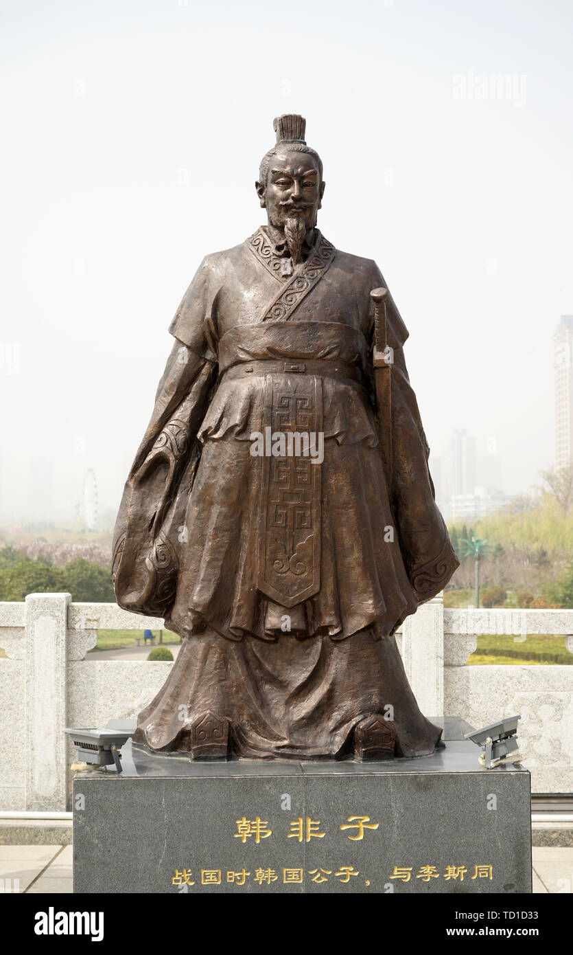 Statues of ancient Qin characters Stock Photo - Alamy