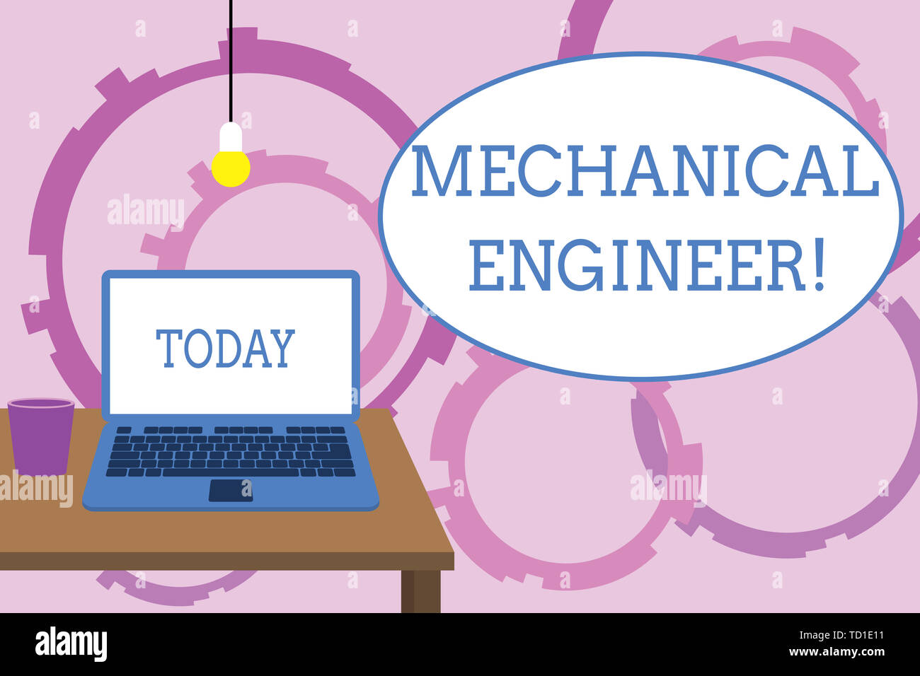 Word writing text Mechanical Engineer. Business photo showcasing ...