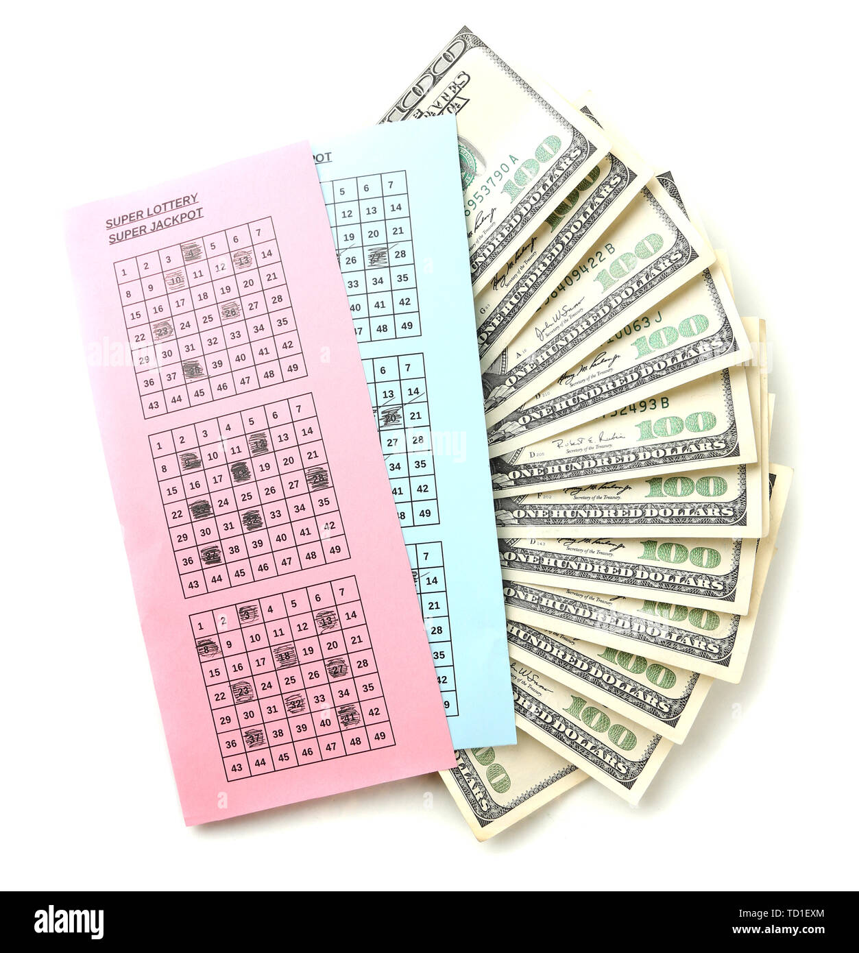 Lottery tickets pile hi-res stock photography and images - Alamy