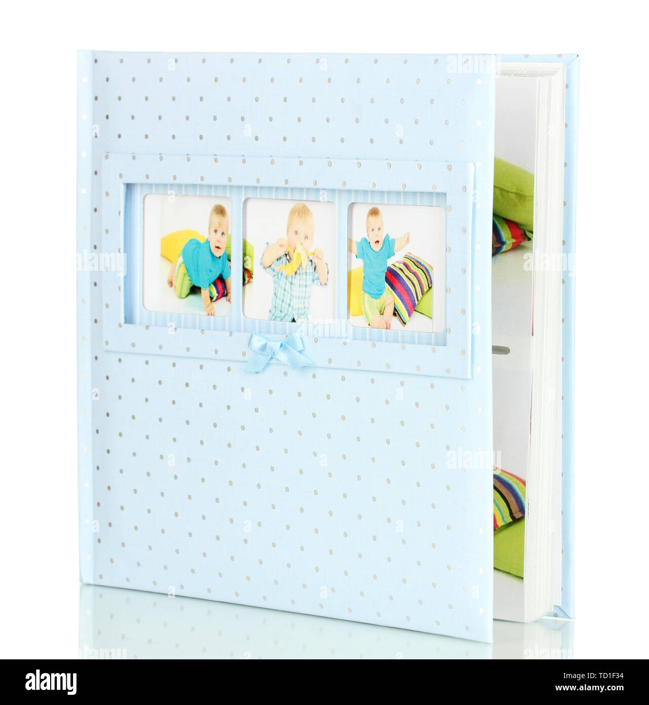 Baby photo album isolated on white Stock Photo - Alamy