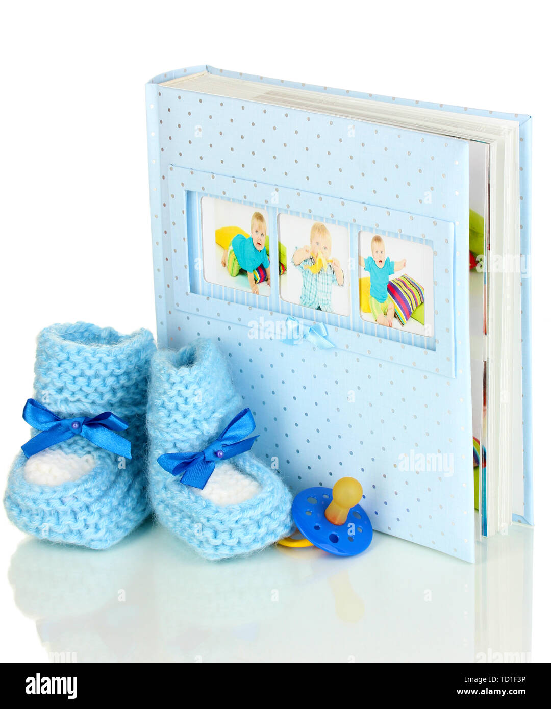 Baby photo album isolated on white Stock Photo - Alamy