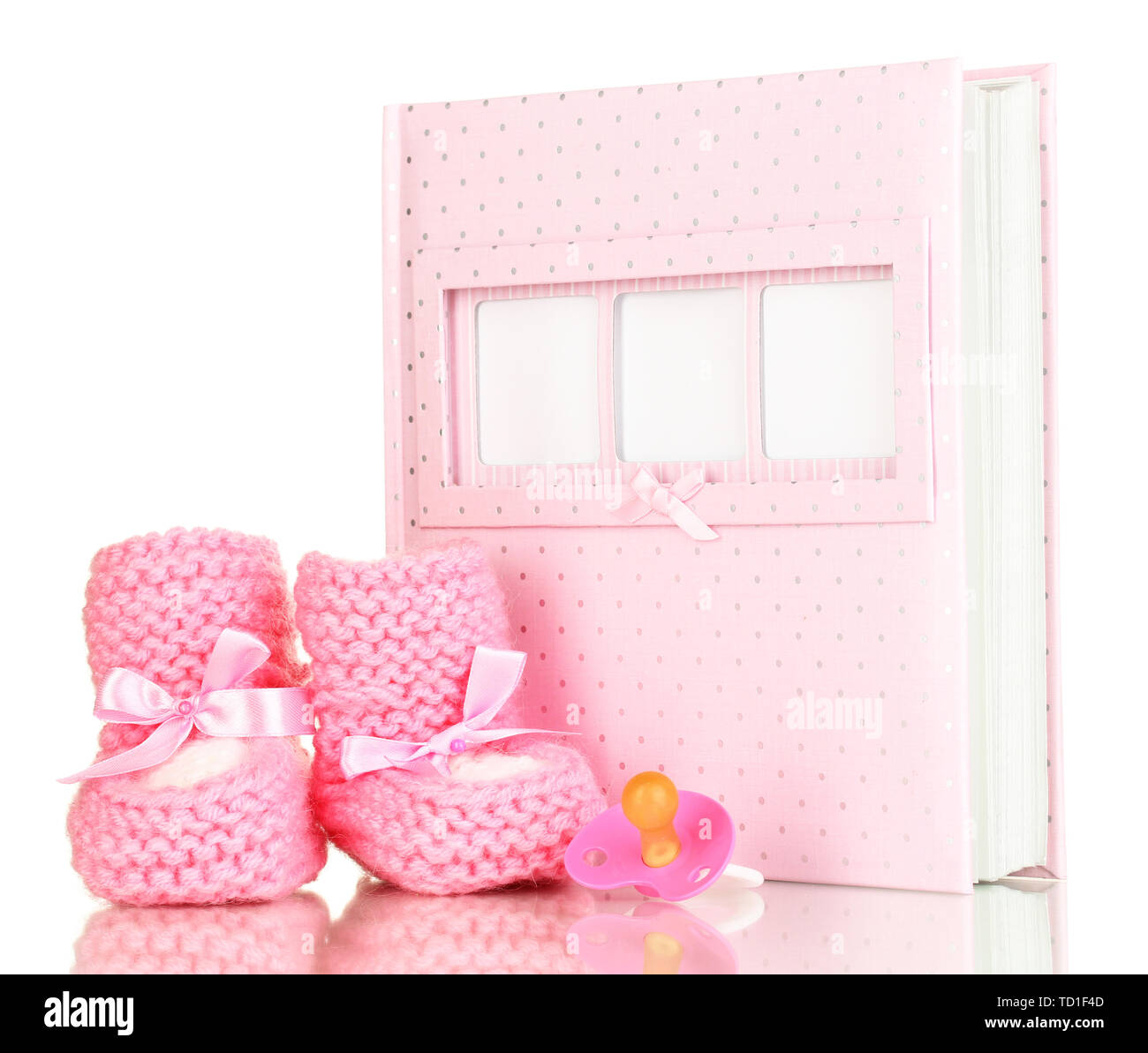 Baby photo album isolated on white Stock Photo - Alamy