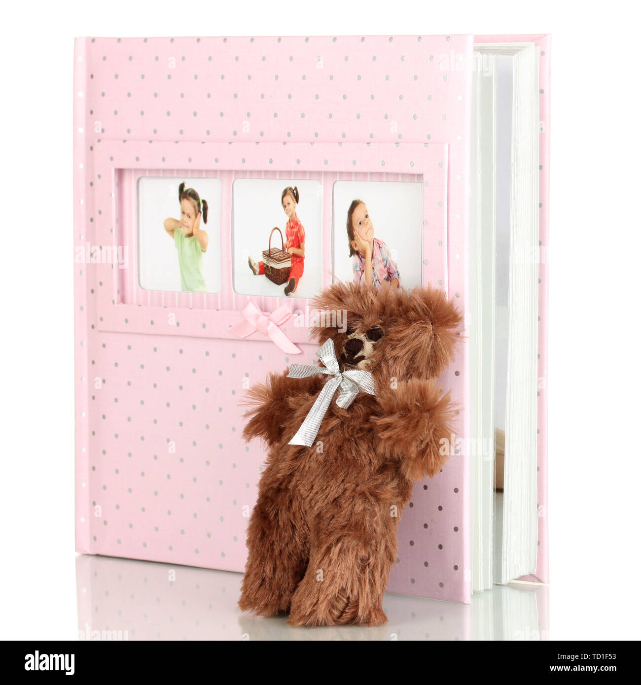 Children photo album isolated on white Stock Photo - Alamy