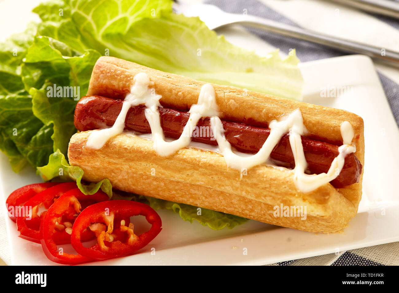 Delicious hot dog Stock Photo - Alamy