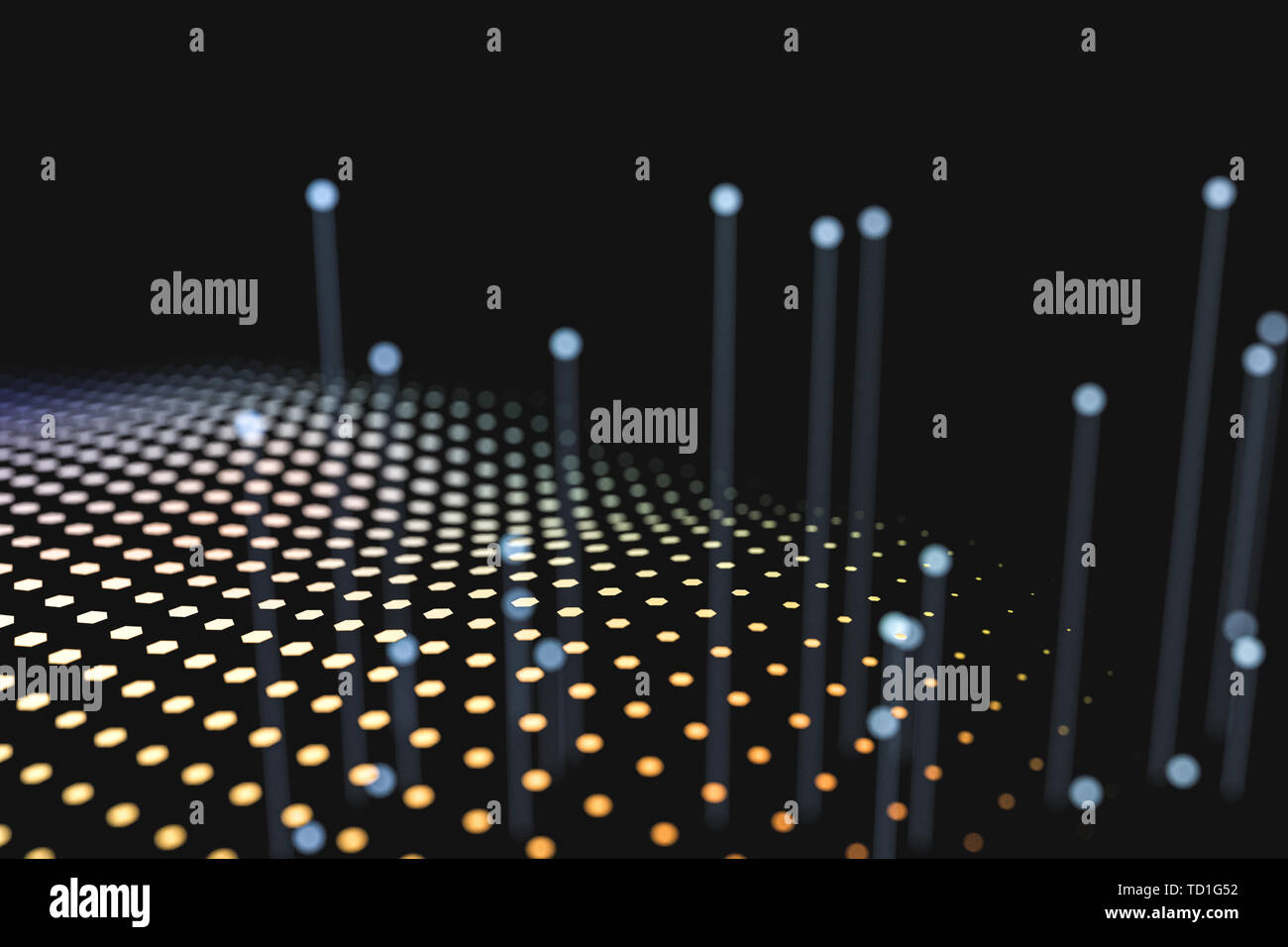 Three Dimensional Rendering Abstract Dots Variable Gradient Background 9177