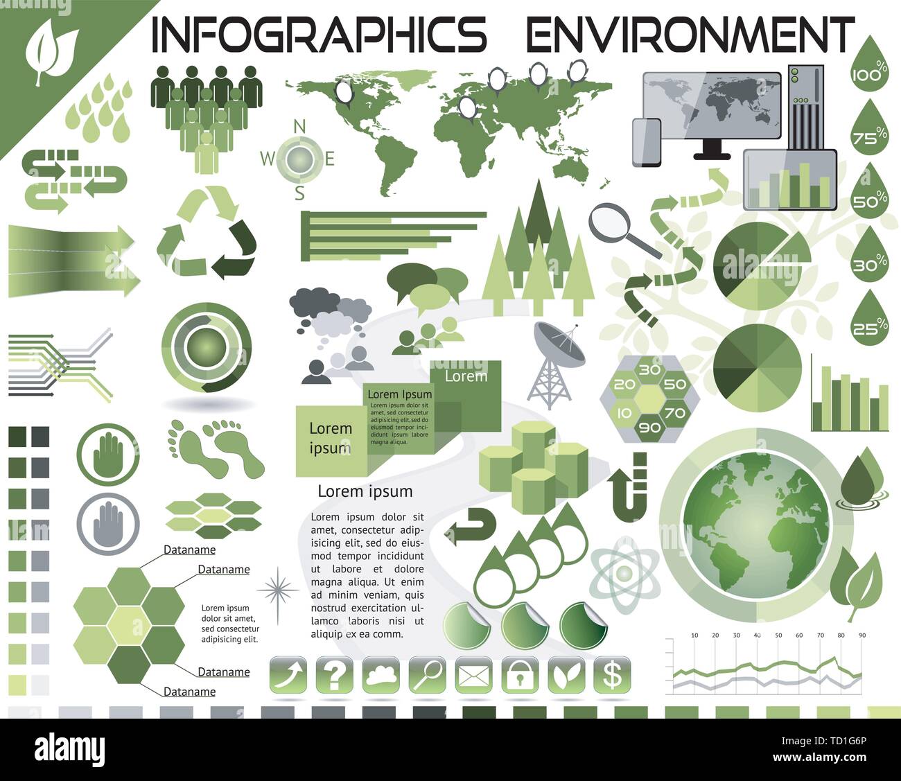 Infographics Business. All objects grouped separately and easy to edit ...