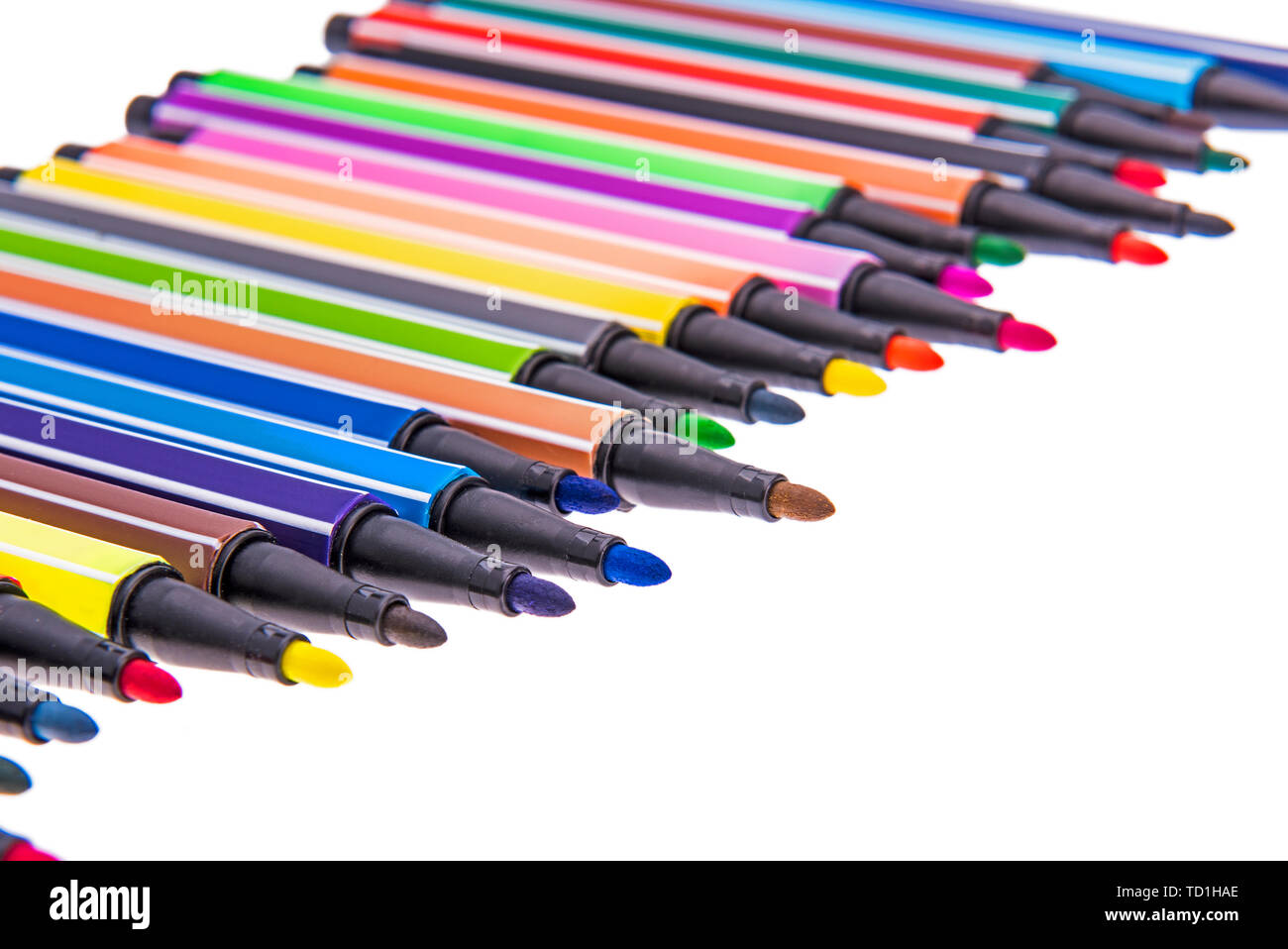 Plastic coloured water pen Stock Photo - Alamy