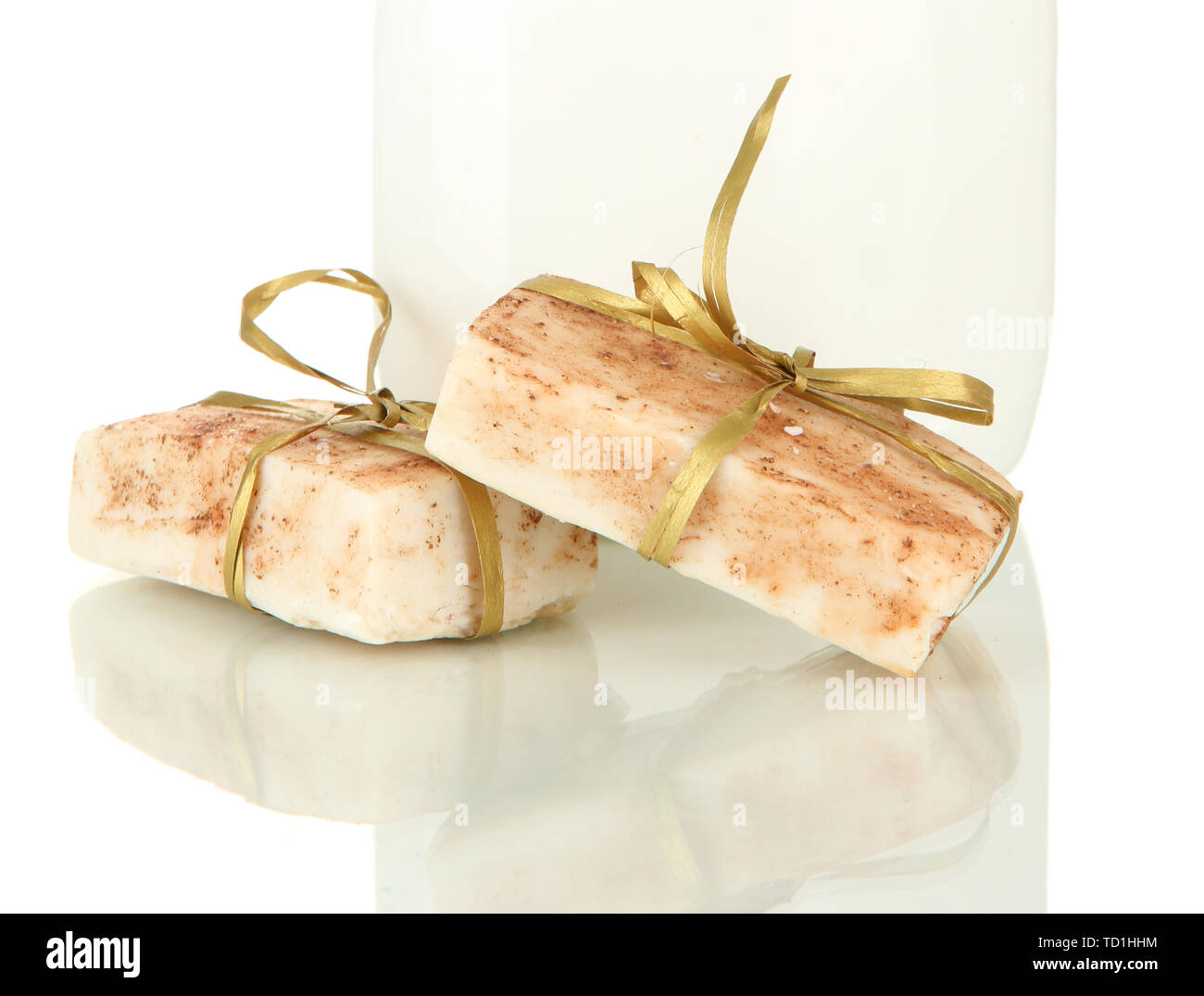 Liquid and hand-made soaps isolated on white Stock Photo - Alamy