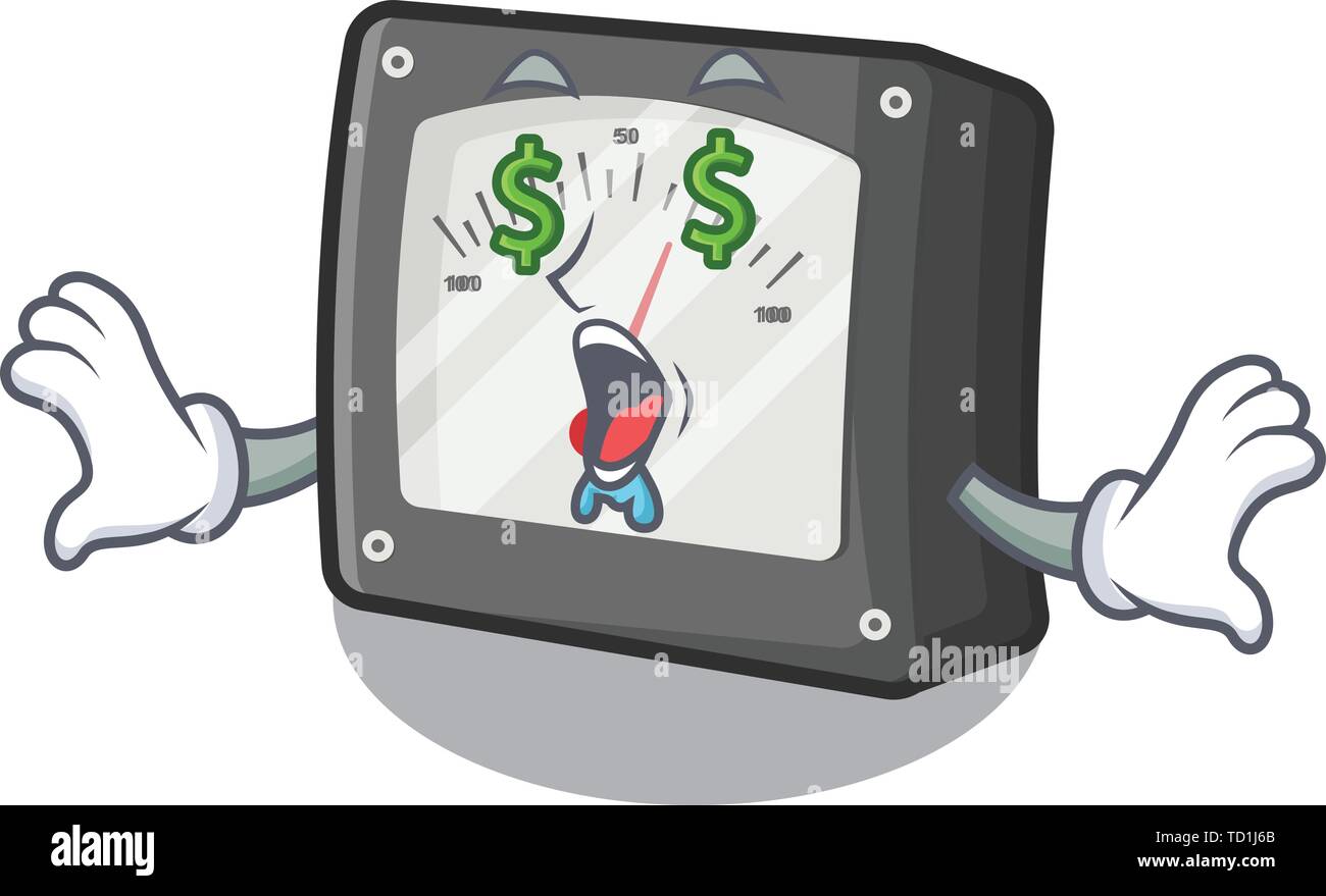 Money eye amperage meter above the cartoon table Stock Vector Image ...