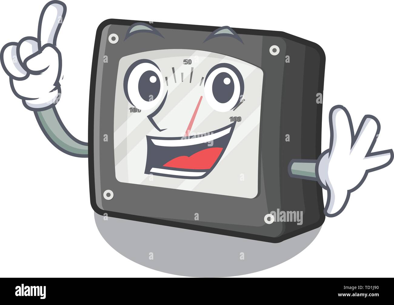 Electric energy meter finger Stock Vector Images - Alamy