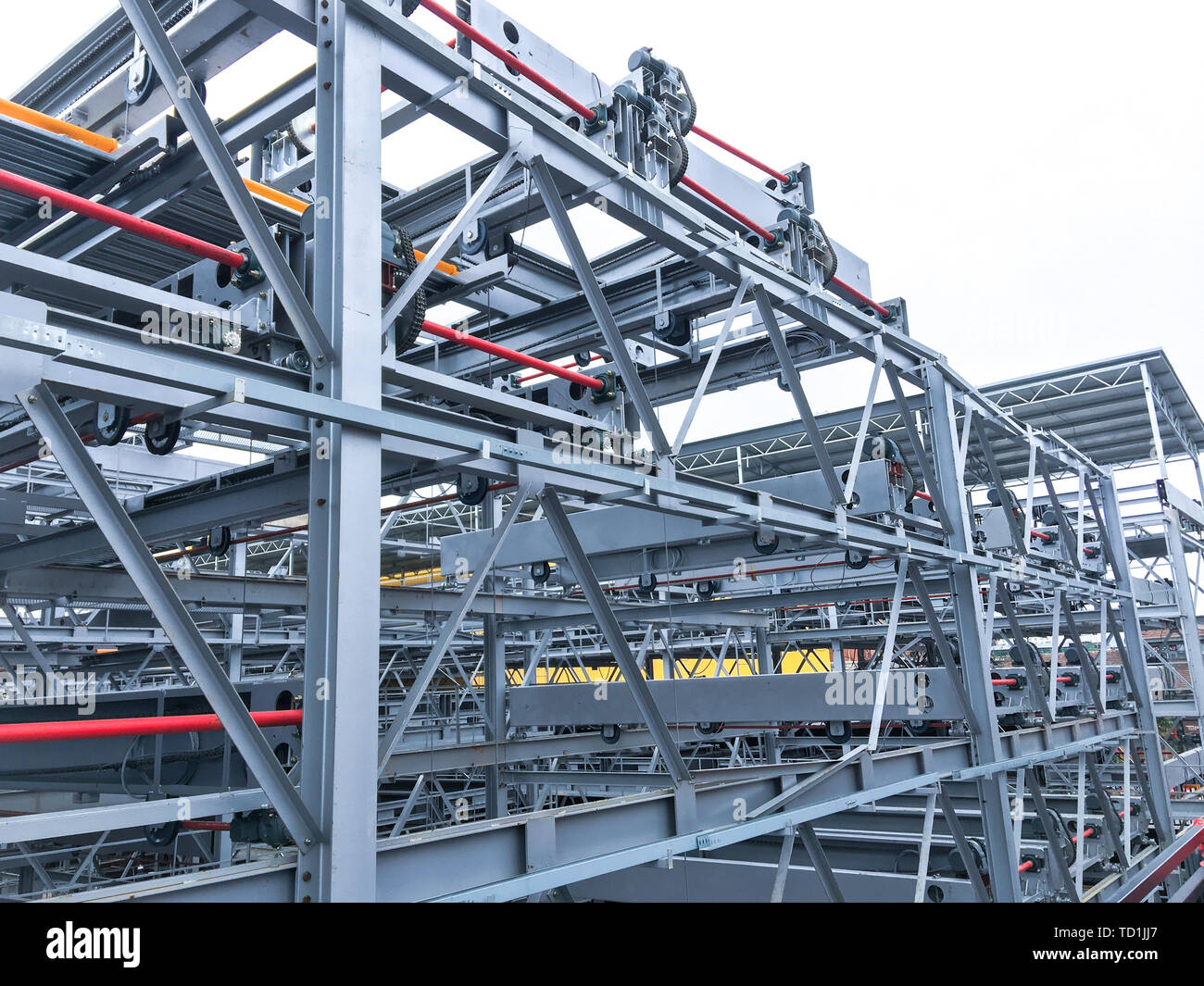 Modern steel structure three-dimensional parking lot Stock Photo - Alamy