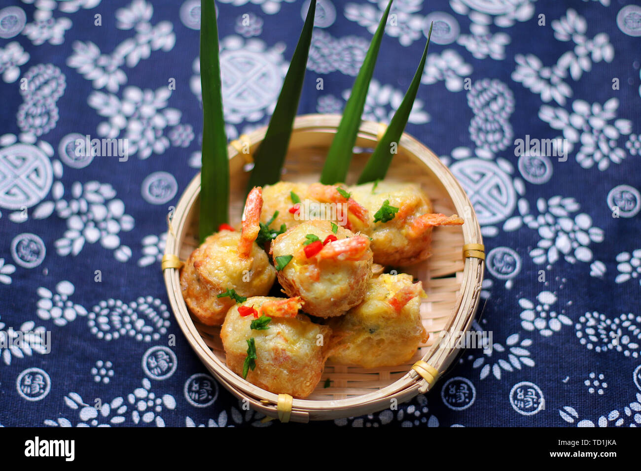 Golden shrimp ball Stock Photo - Alamy