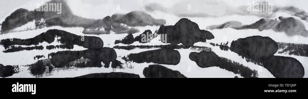 Ink mountains and rivers series Stock Photo - Alamy
