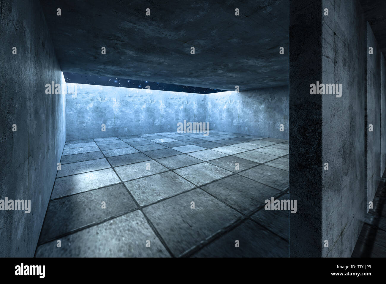 Three-dimensional rendering, ancient and mysterious underground room at ...
