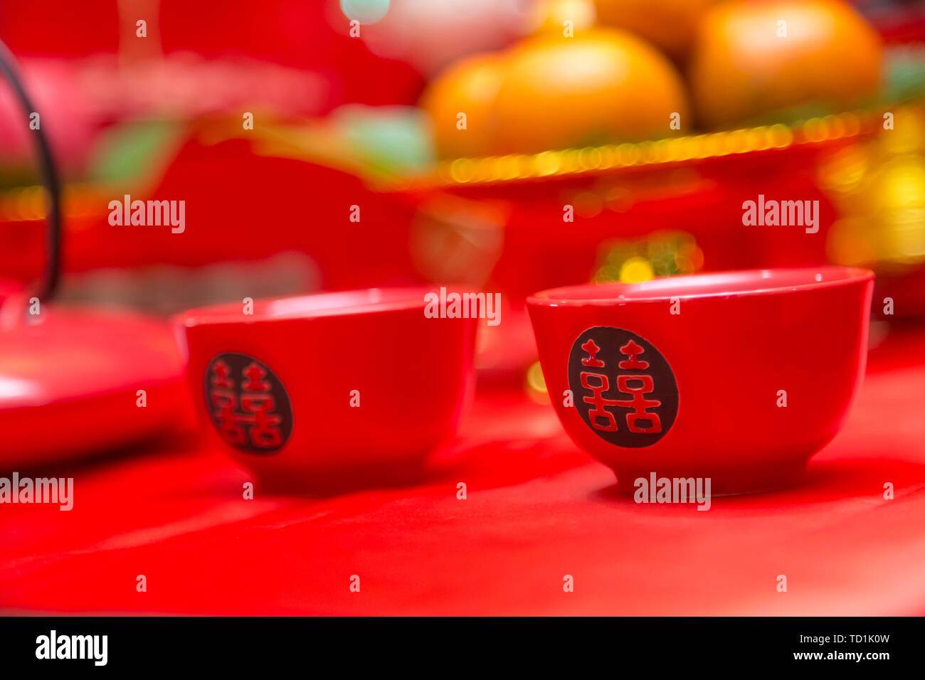 Traditional Chinese Wedding Ceremony — Cups Stock Photo - Alamy