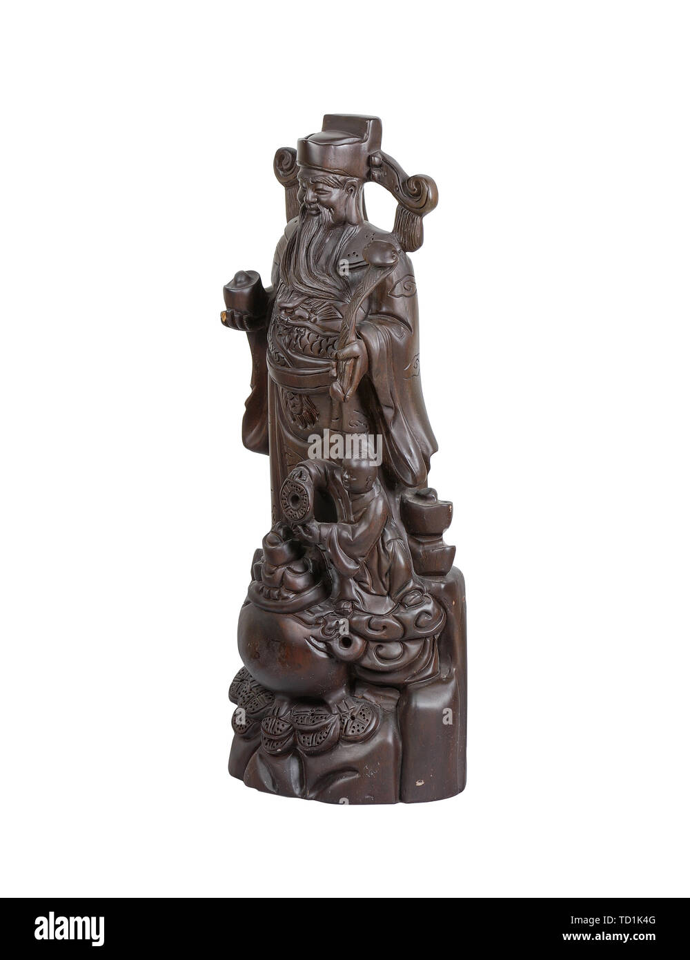 The statue of the rosewood wood carving hi-res stock photography and ...