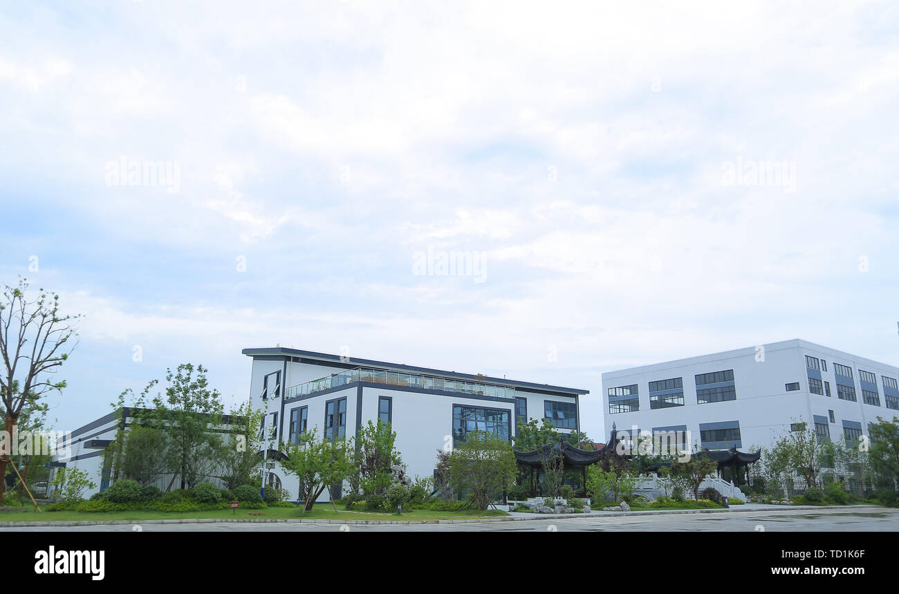 Chinese office building Stock Photo - Alamy
