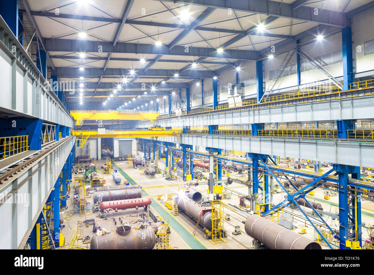 Interior of factory workshop Stock Photo - Alamy