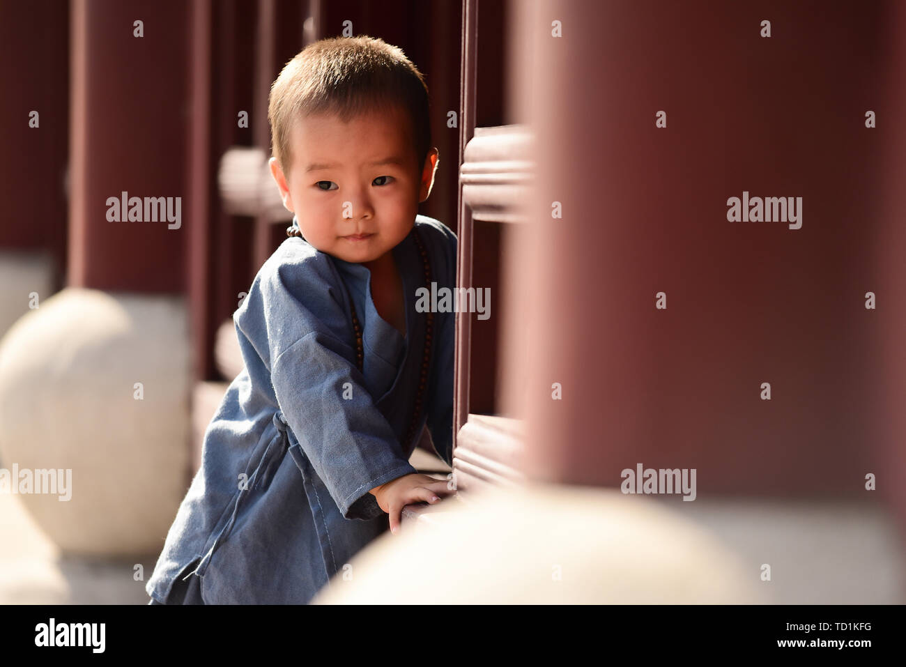 Cute little monk, children's photography Stock Photo - Alamy