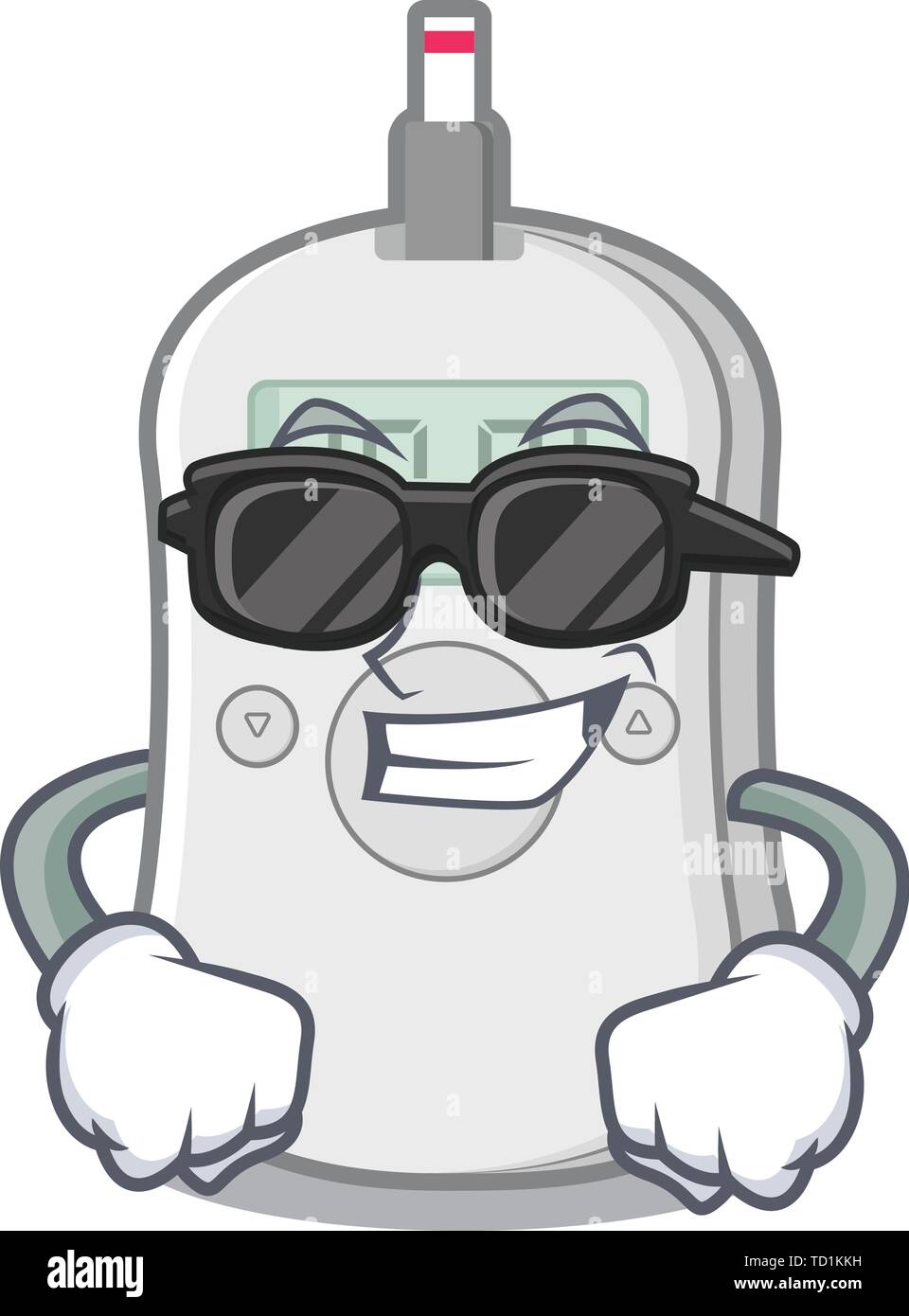 Super cool diabetes check machine isolated the cartoon Stock Vector ...