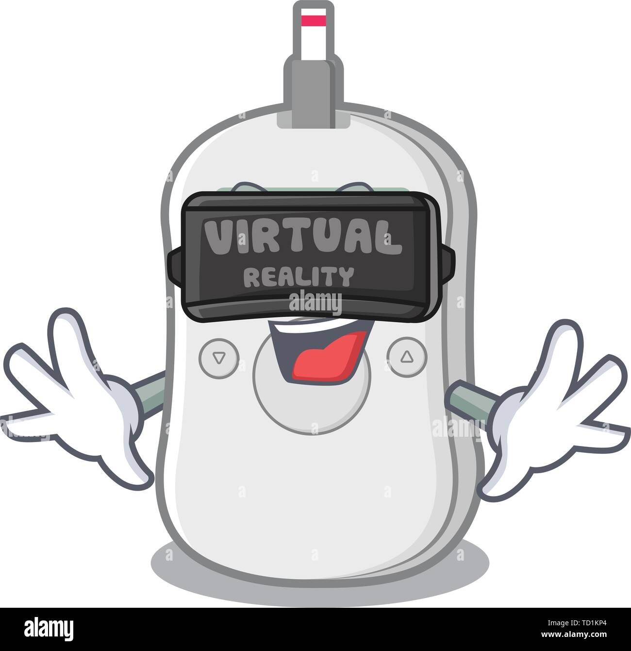 Virtual reality diabetes check machine cartoon medicine box Stock ...