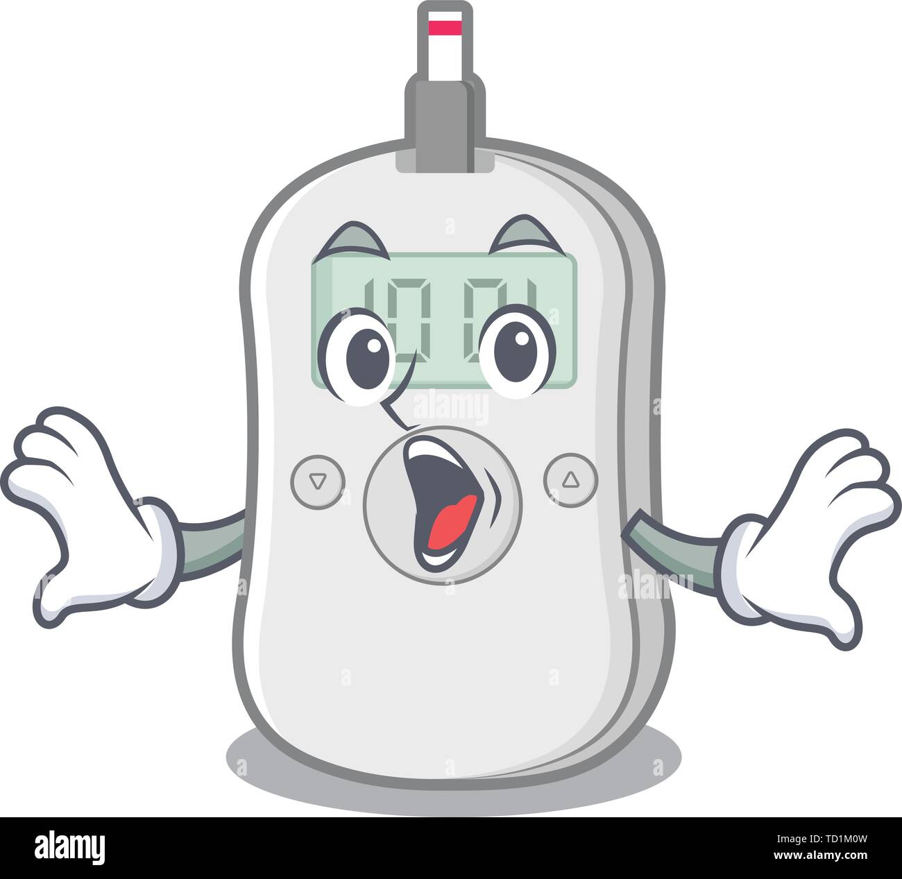 Surprised diabetes check machine cartoon medicine box Stock Vector ...