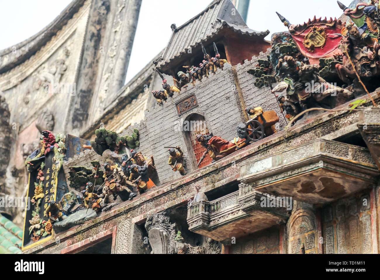 Exterior of the architectural sculpture of the ancestral temple in ...