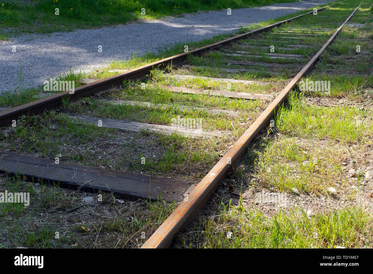 Rusty railroad rails hi-res stock photography and images - Alamy