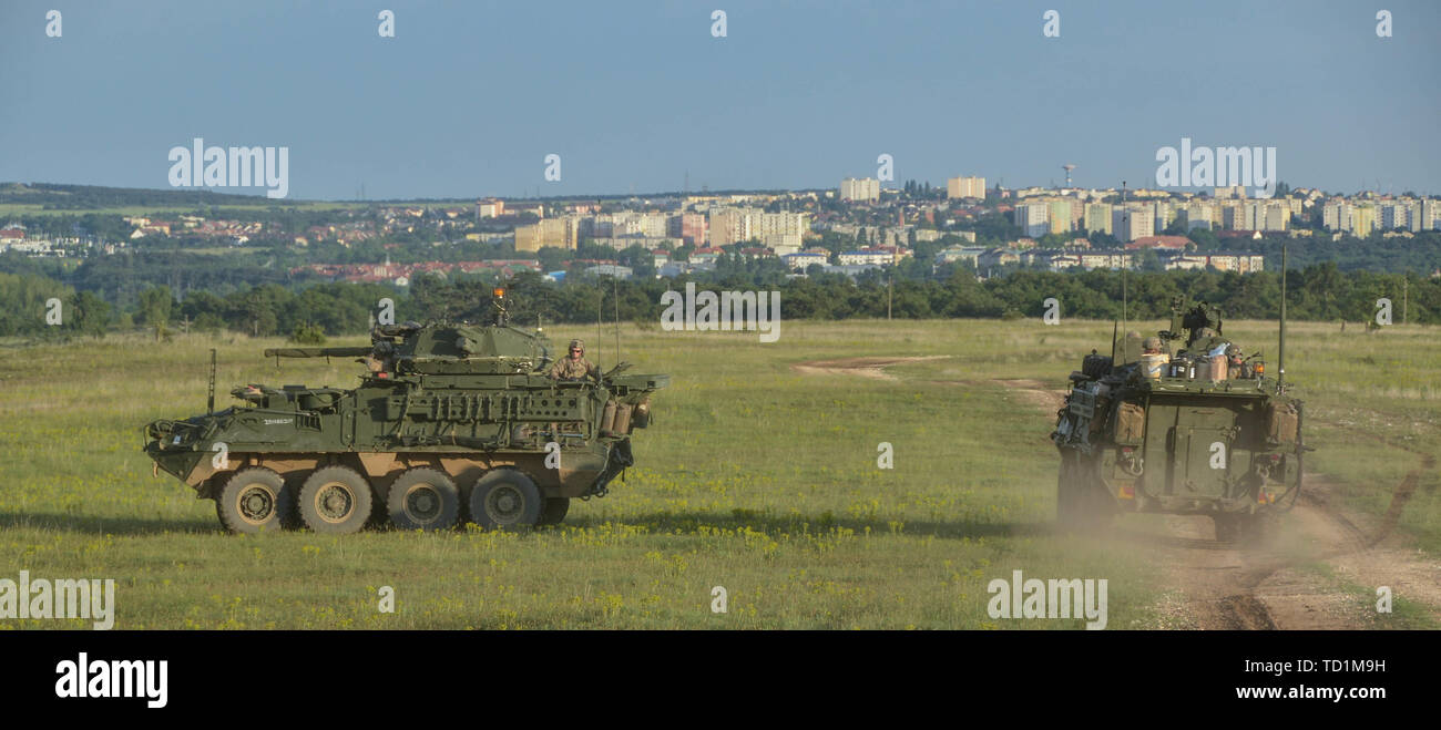 A U.S. Army 30mm cannon Stryker Infantry Carrier Vehicle - Dragoon ...