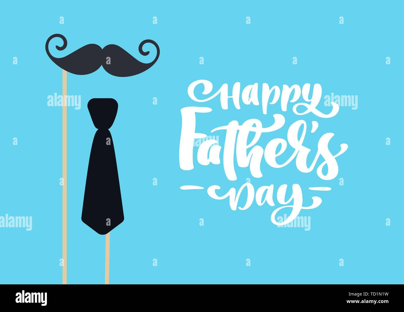Happy fathers day isolated vector lettering calligraphic text with ...