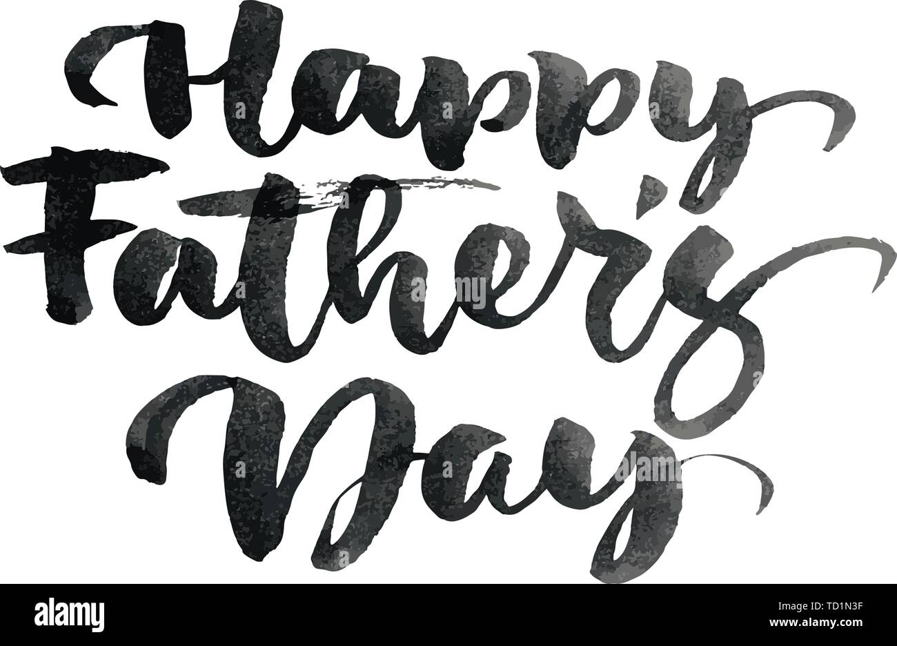 Happy fathers day hand drawn calligraphic lettering text design. Vector ...