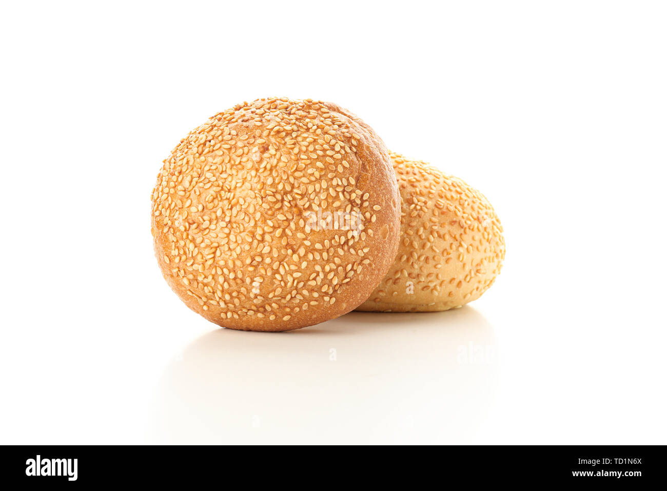 Buns isolated on white background. Bakery products Stock Photo - Alamy