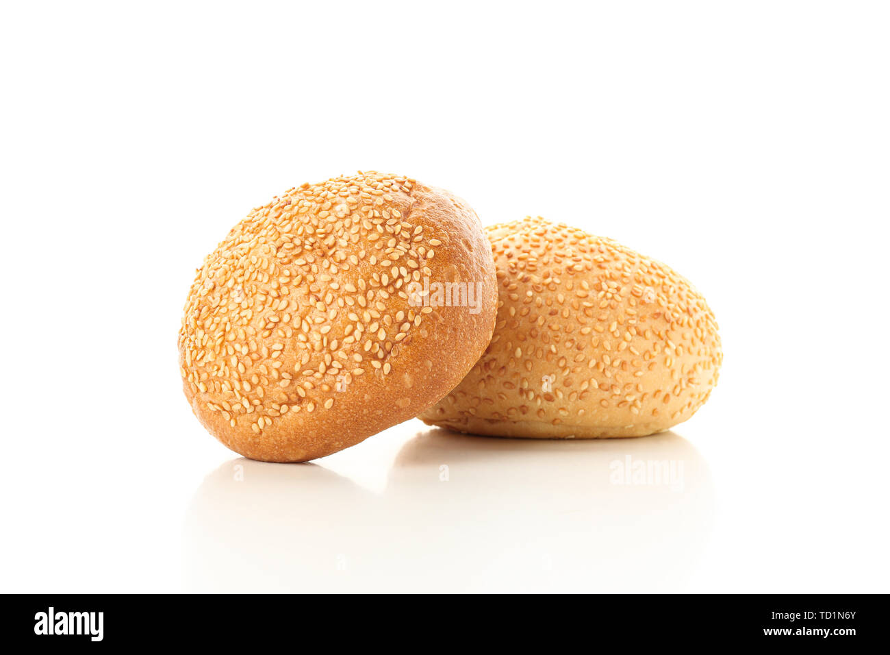Buns isolated on white background. Bakery products Stock Photo - Alamy