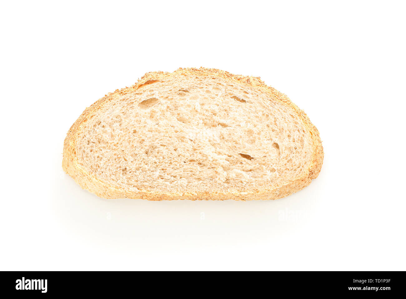 Wheat bread piece isolated on white background. Bakery products Stock ...