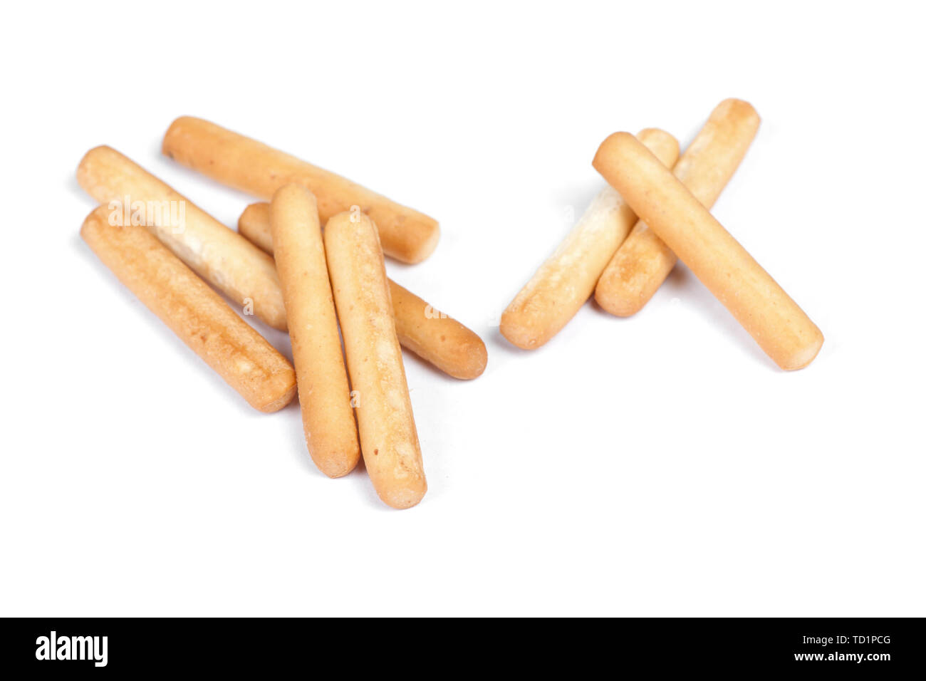Heap of wheat bread sticks isolated on a white background Stock Photo ...