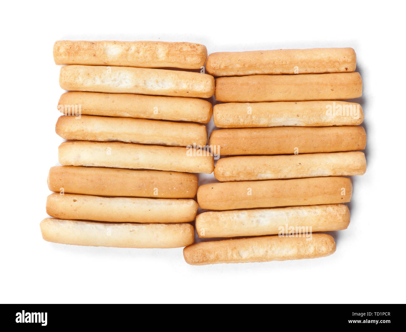 Heap of wheat bread sticks isolated on a white background Stock Photo ...