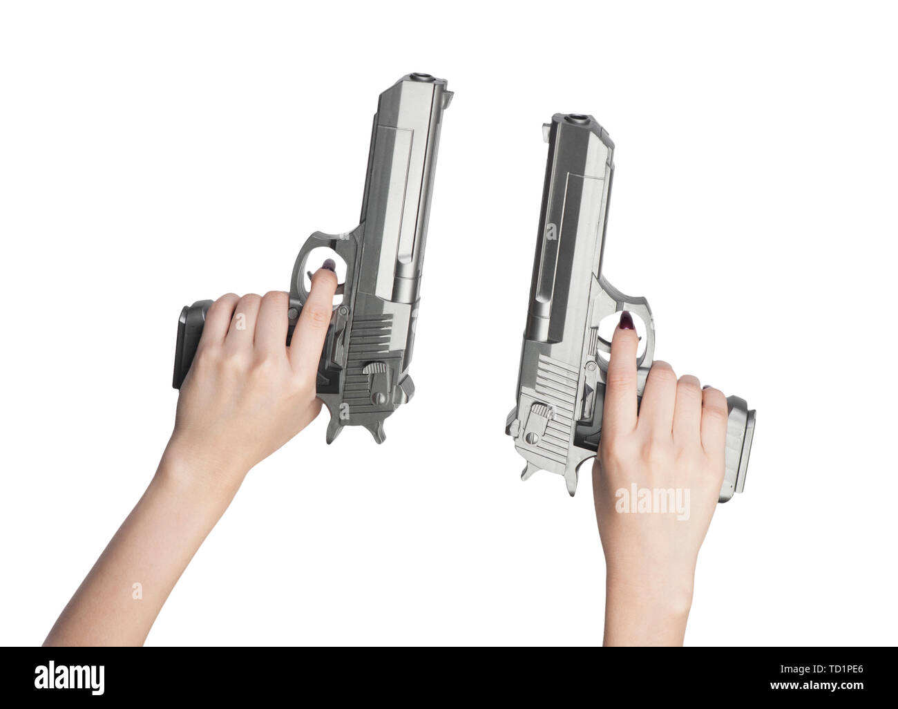 Shooting combat pistol in Cut Out Stock Images & Pictures - Alamy