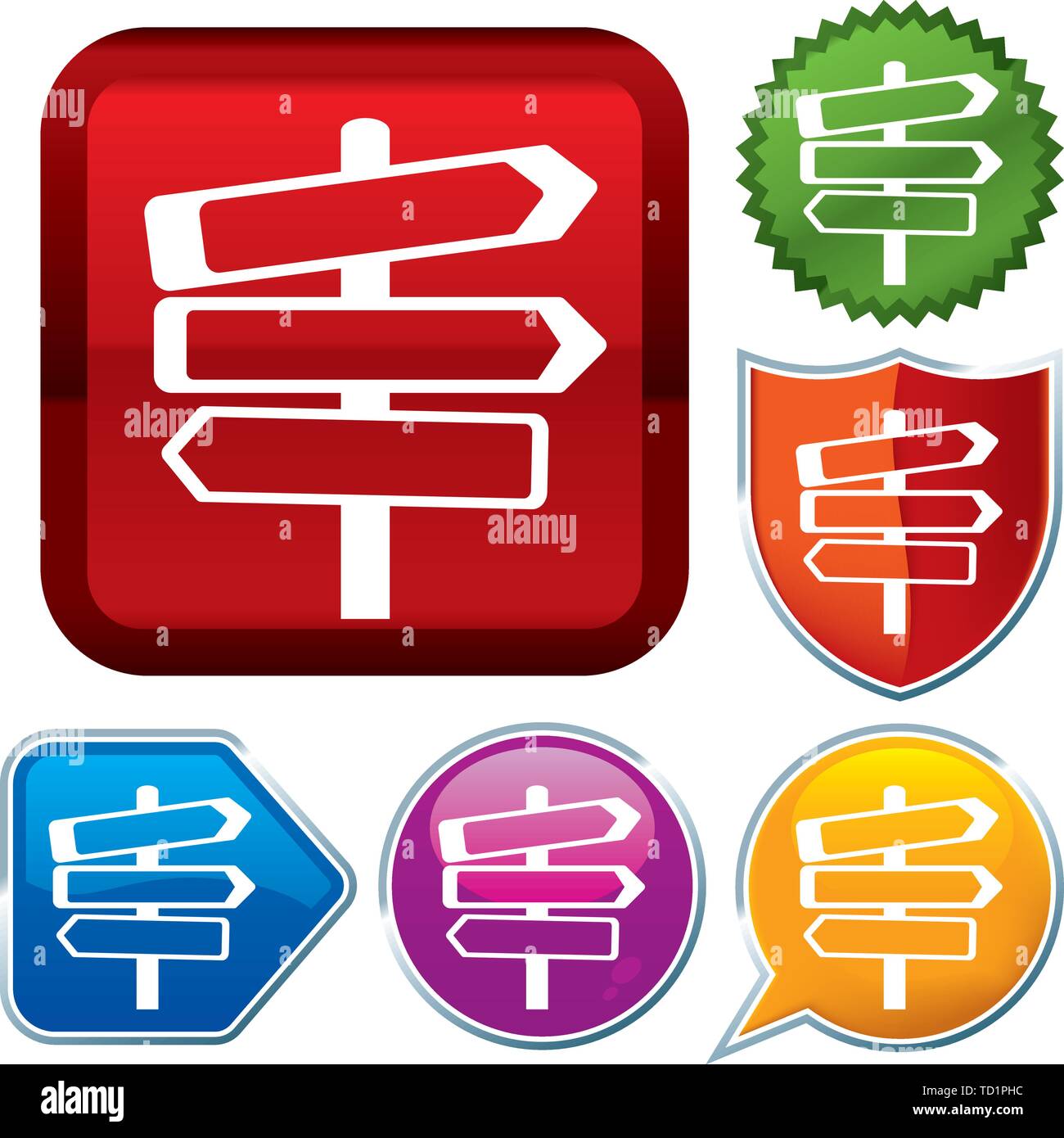 Vector illustration. Set shiny icon series on buttons. Sign Stock ...