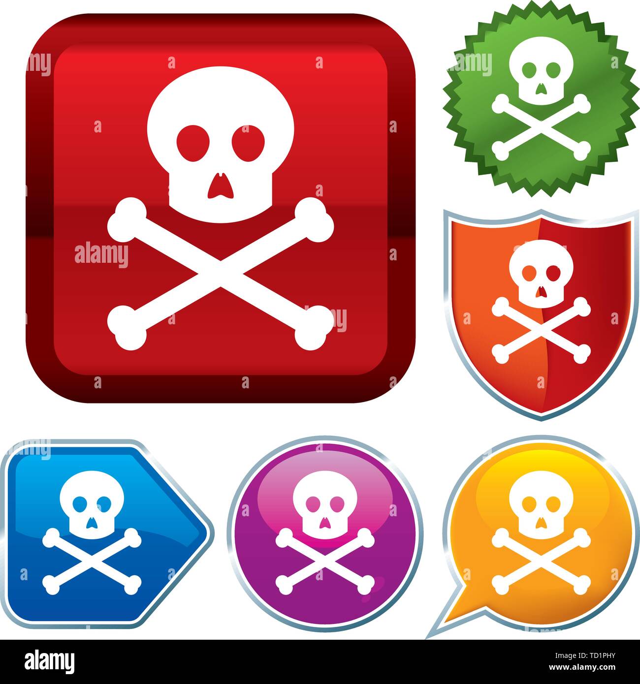 Simple vector skull on Stock Vector Images - Alamy