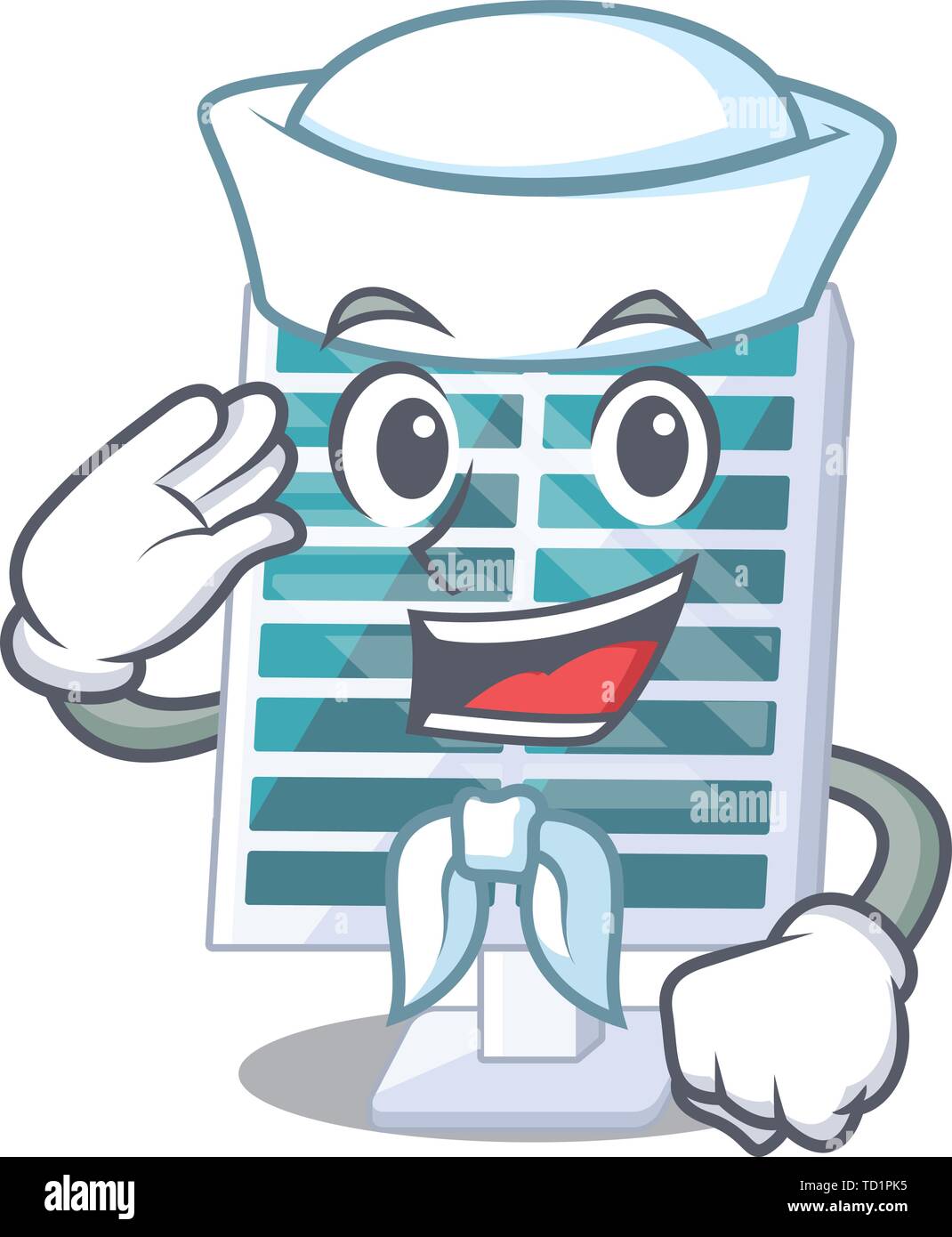 Sailor solar penels isolated in the cartoon Stock Vector Image & Art ...