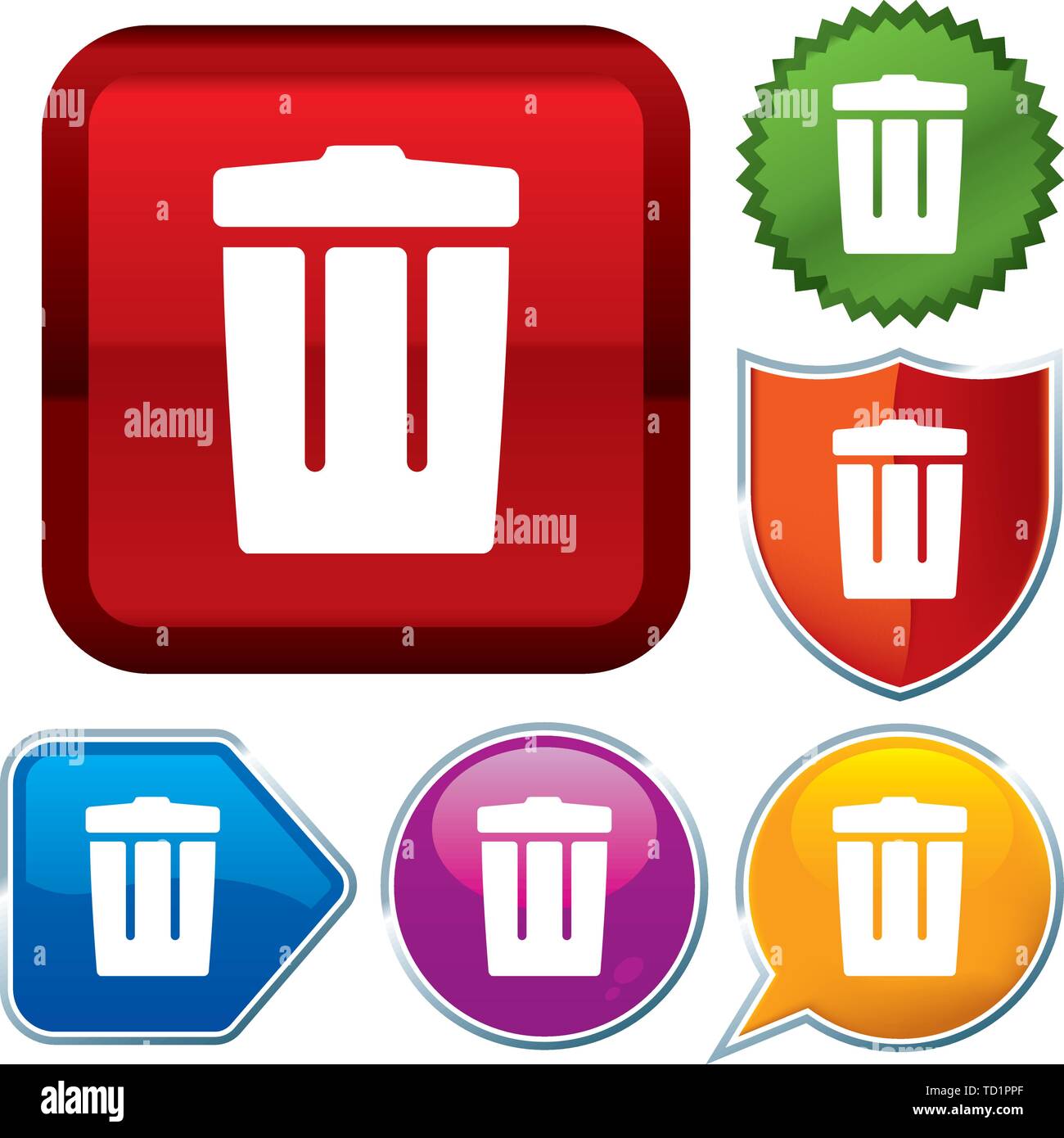 Trash can garbage Stock Vector Images - Alamy