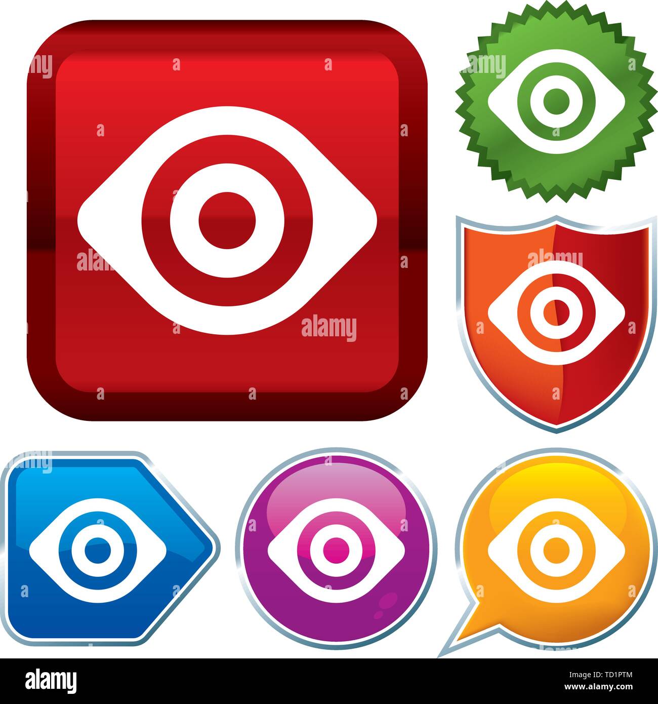 Vector illustration. Set shiny icon series on buttons. View Stock ...