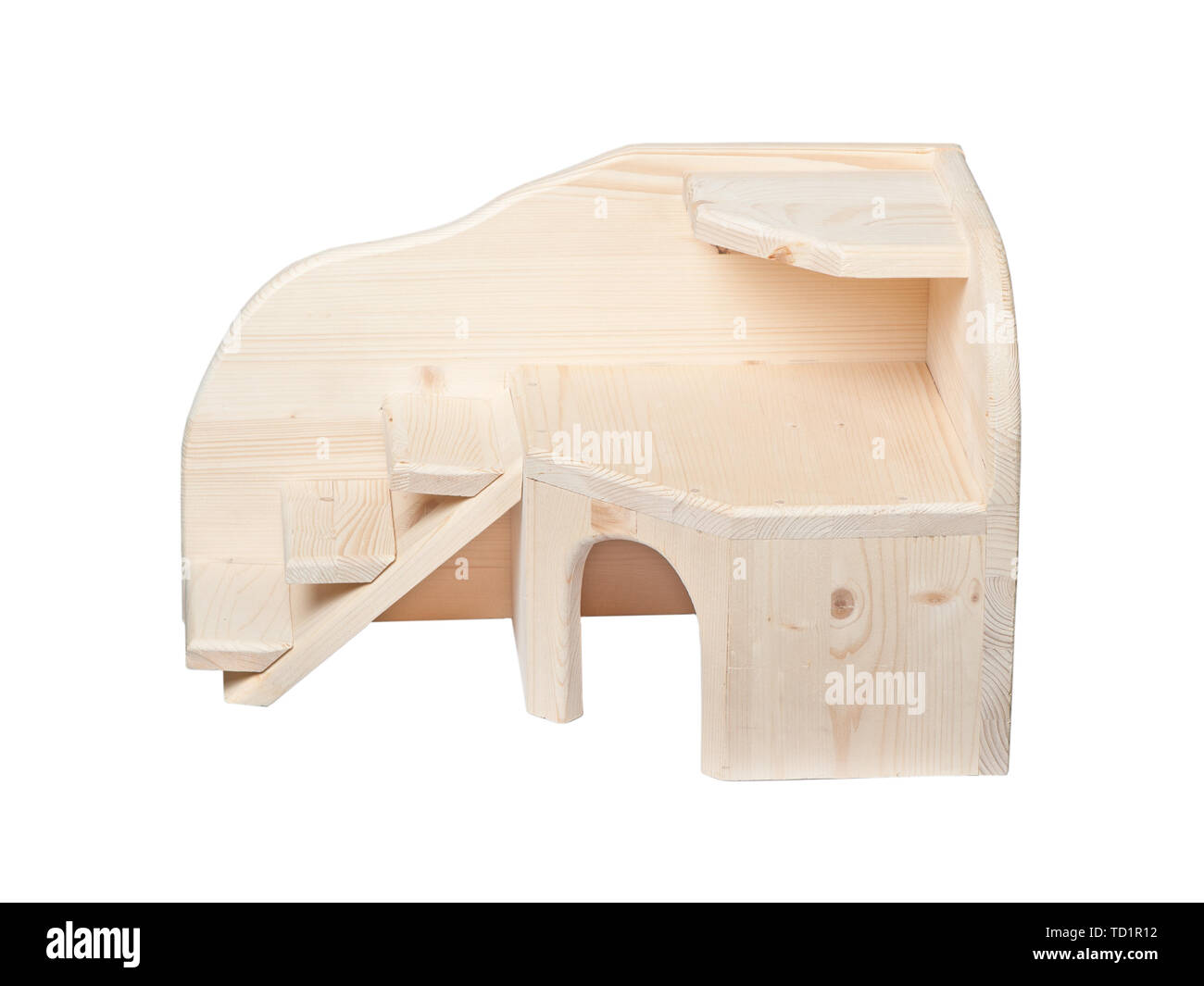 Wooden house for rodents isolated on white background Stock Photo - Alamy