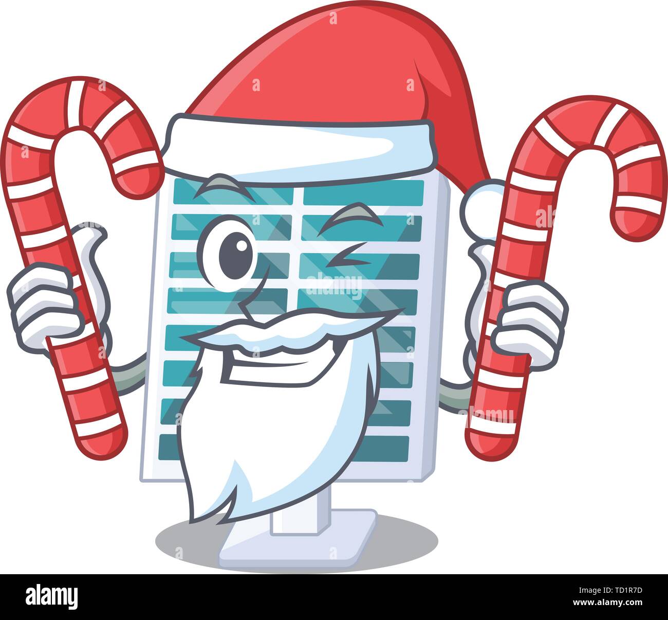 Santa with candy toy solar panels in the character Stock Vector Image ...