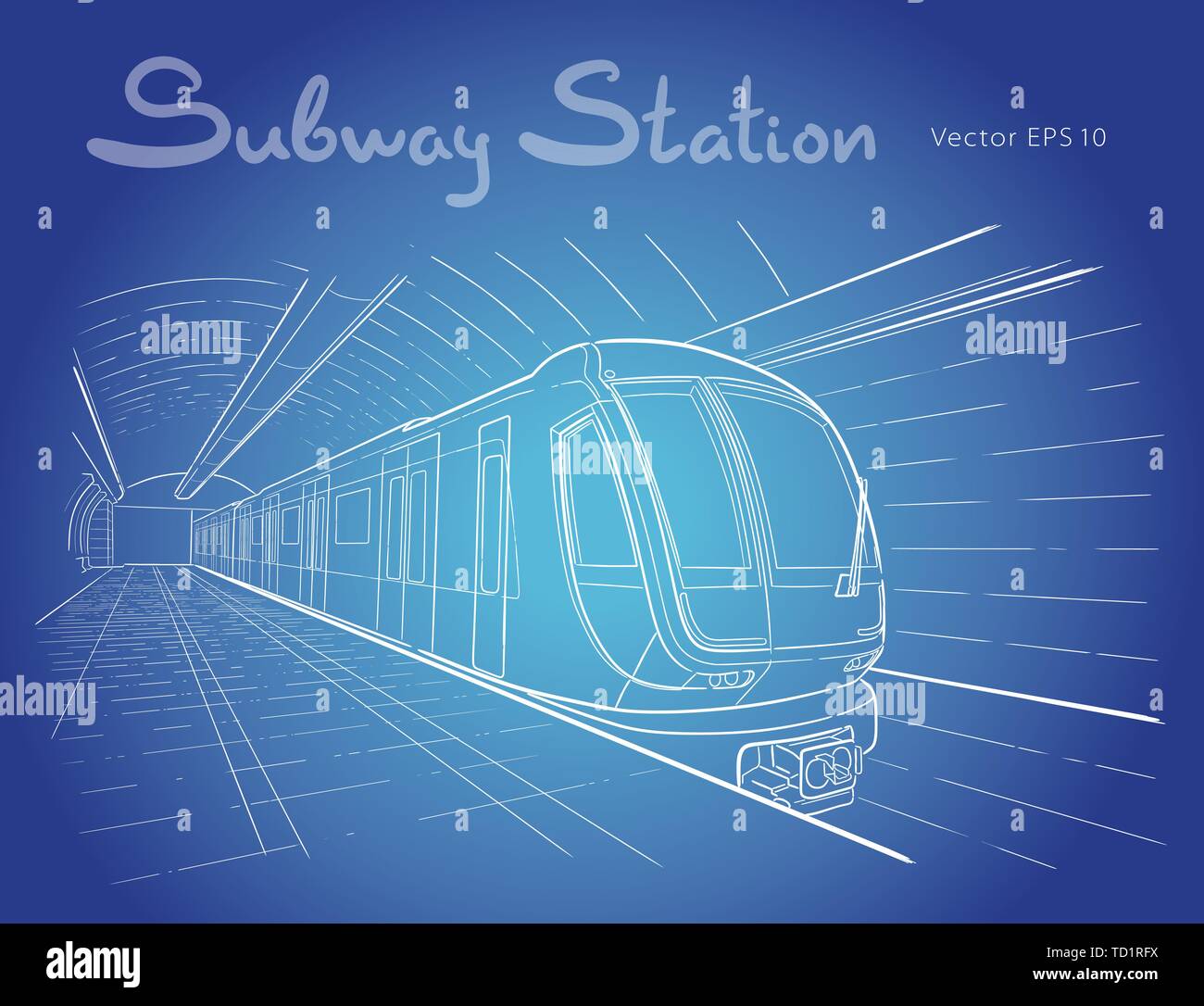 Hand drawn sketch of subway station illustration Stock Vector Image ...