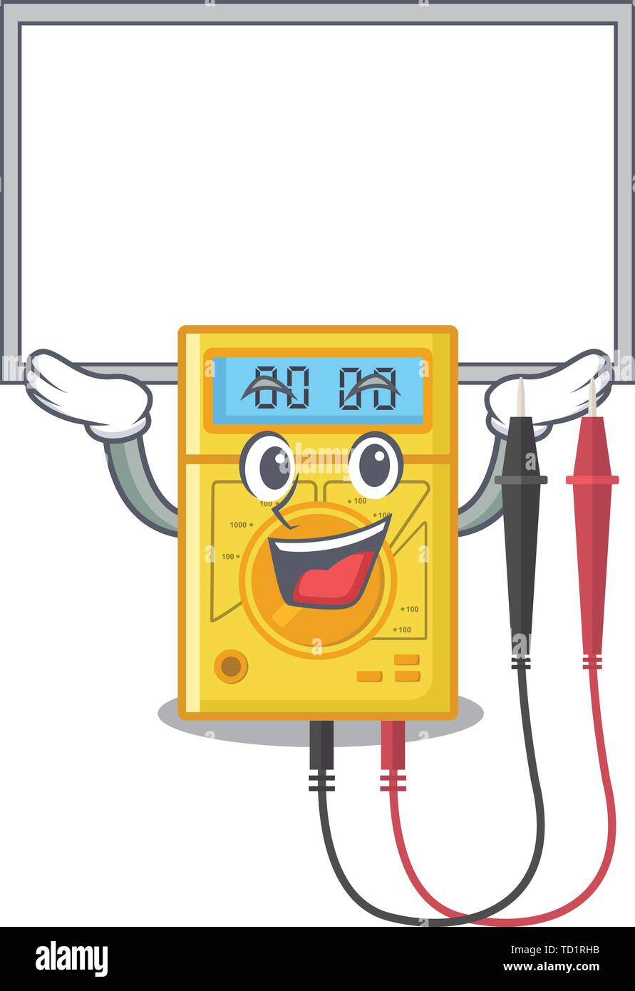 Up board digital multimeter in the mascot closet Stock Vector Image ...